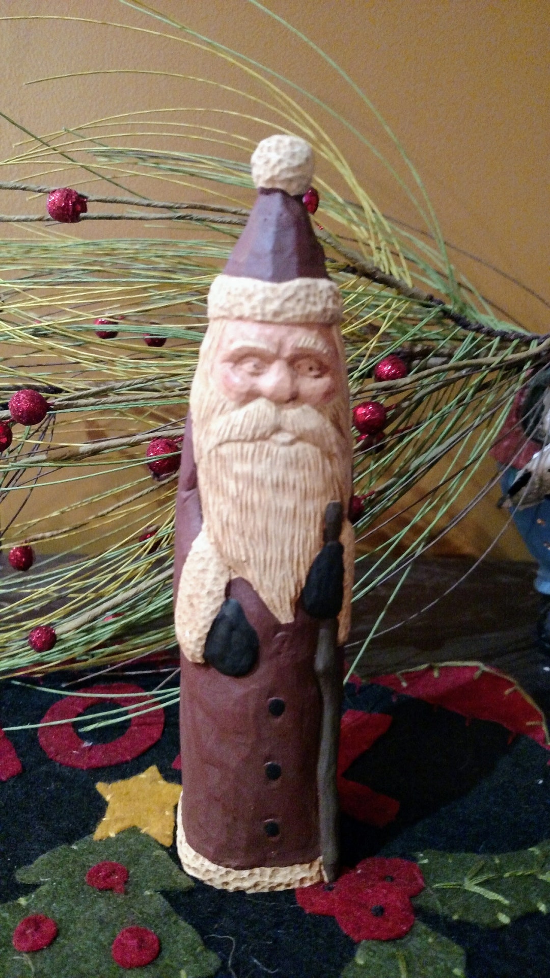 Vintage Chalkware Santa Made by Chestnut Lane Creations, Holiday ...