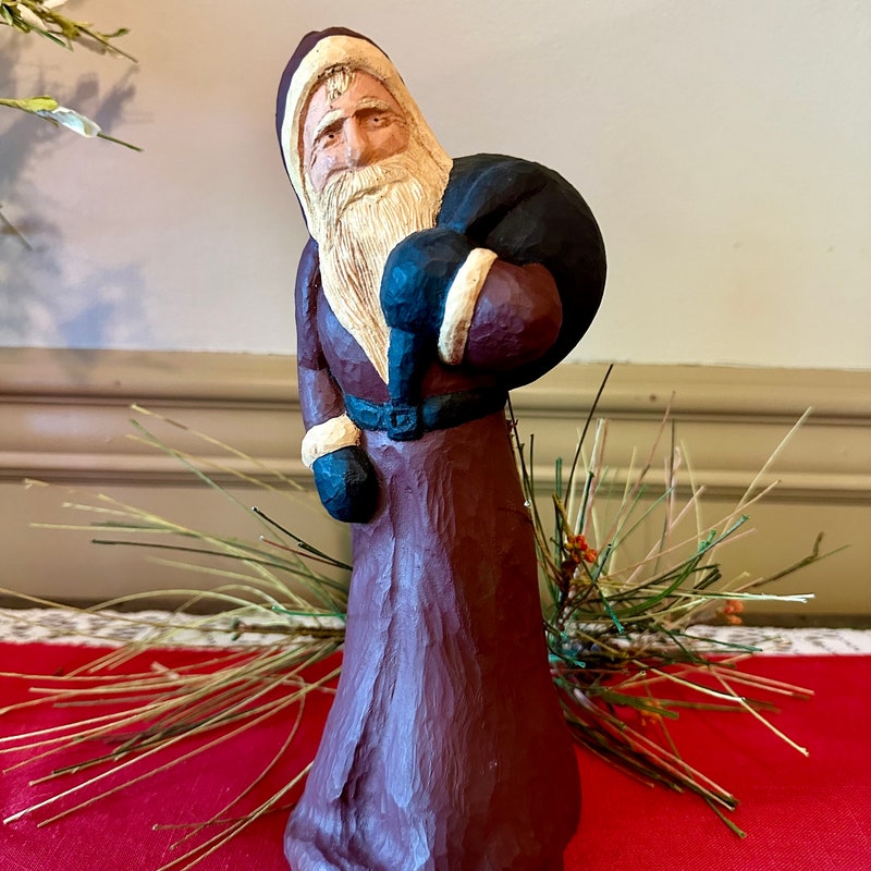 Chalkware Santa - Etsy