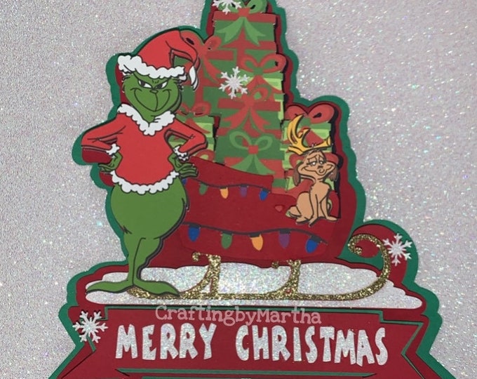 The Grinch Cake Topper, the Grinch and Max, Grinch Theme Party ...