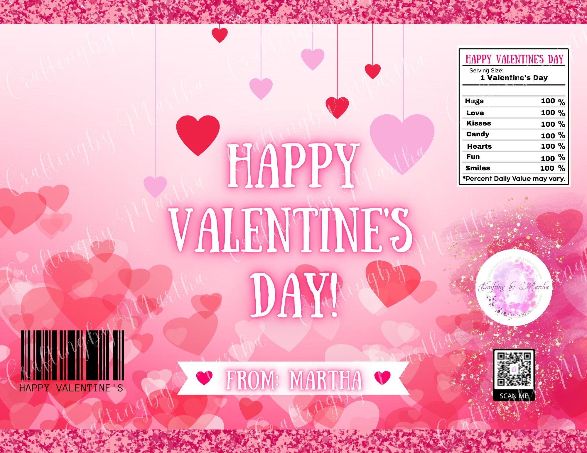 Valentine's Day Chip Bags and Capri Sun Labels, Digital File, Chip Bag ...