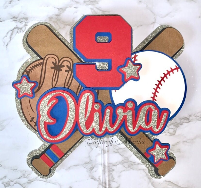 Baseball Cake Topper Baseball First Birthday Sports Cake - Etsy