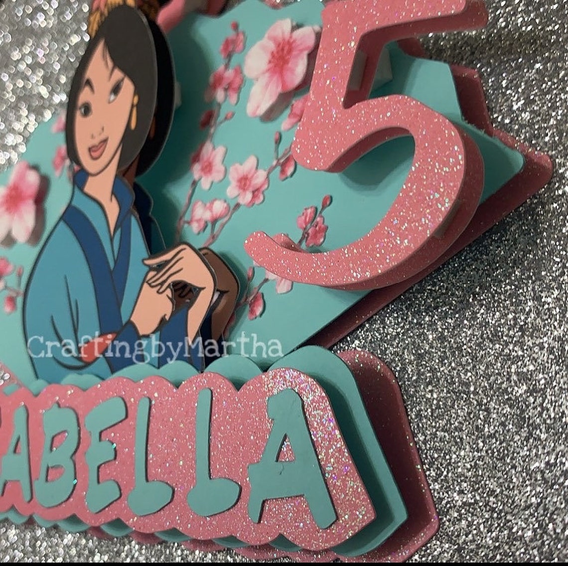Mulan Cake Topper Cake topper DisneyPrincess | Etsy