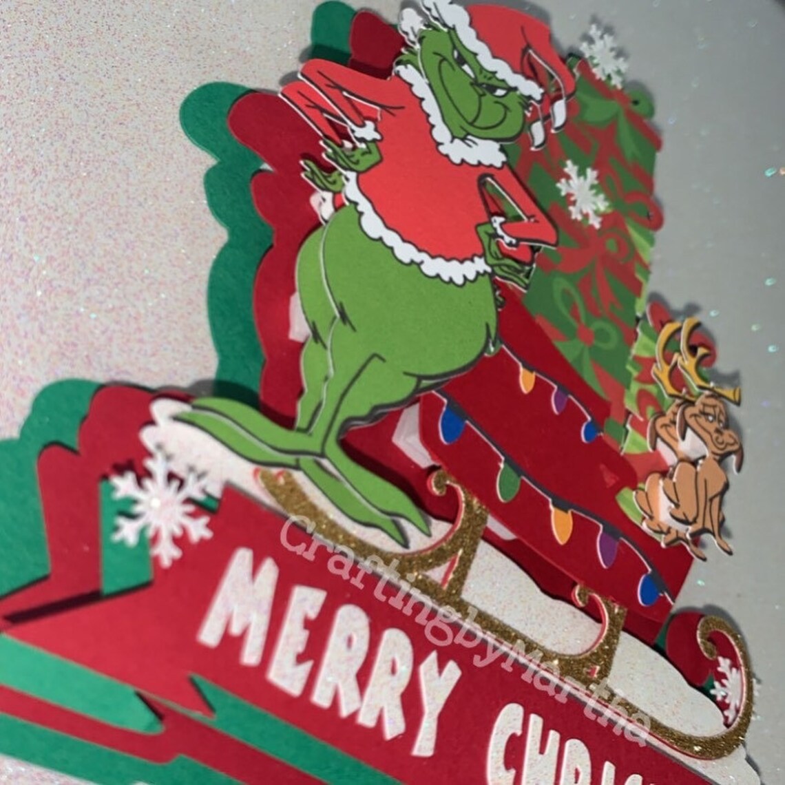 The Grinch Cake Topper, the Grinch and Max, Grinch Theme Party ...