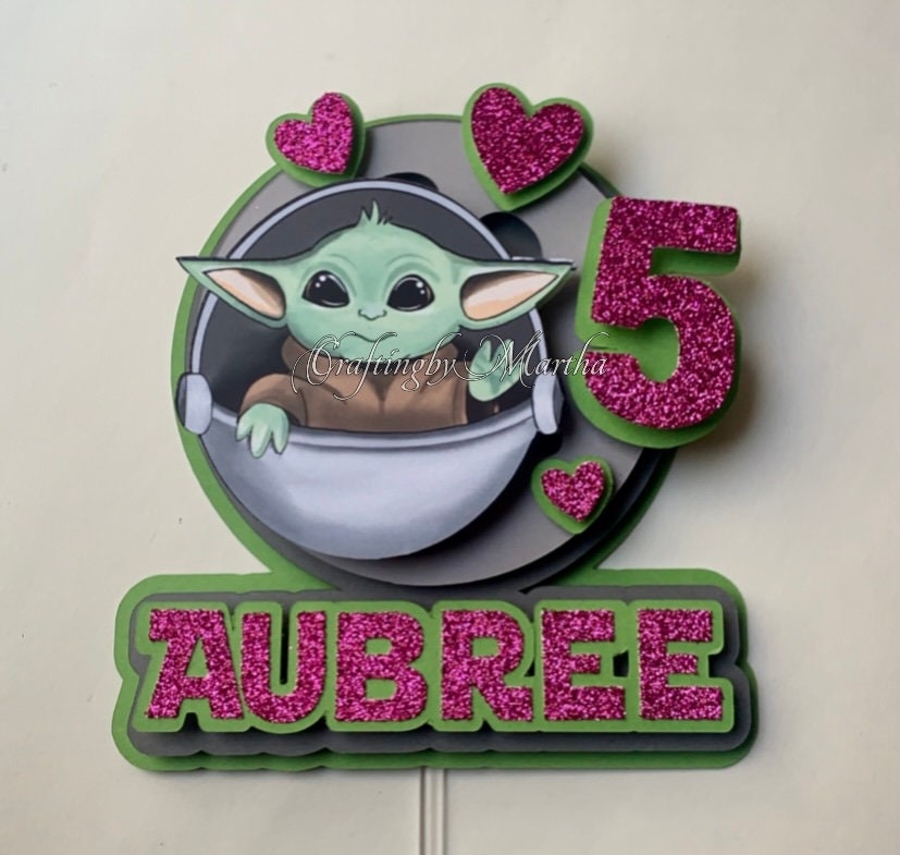 Baby Yoda Inspired Cake Topper Baby Yoda Party the - Etsy