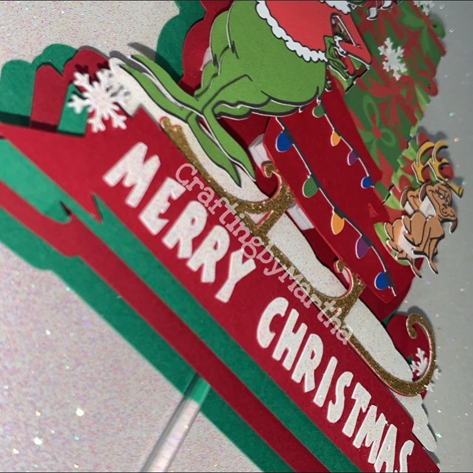 The Grinch Cake Topper, the Grinch and Max, Grinch Theme Party ...