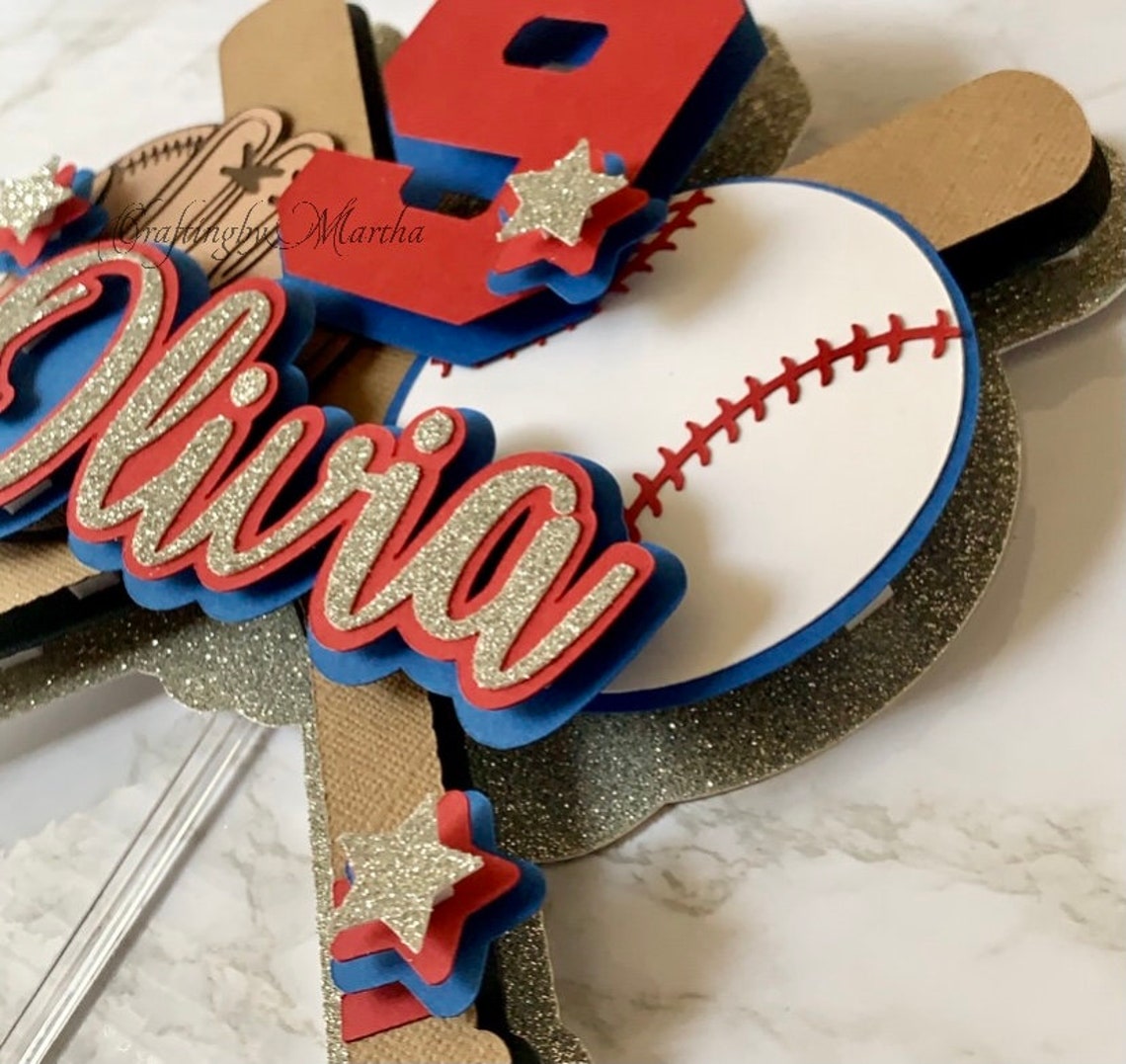 Baseball Cake Topper Baseball First Birthday Sports Cake - Etsy