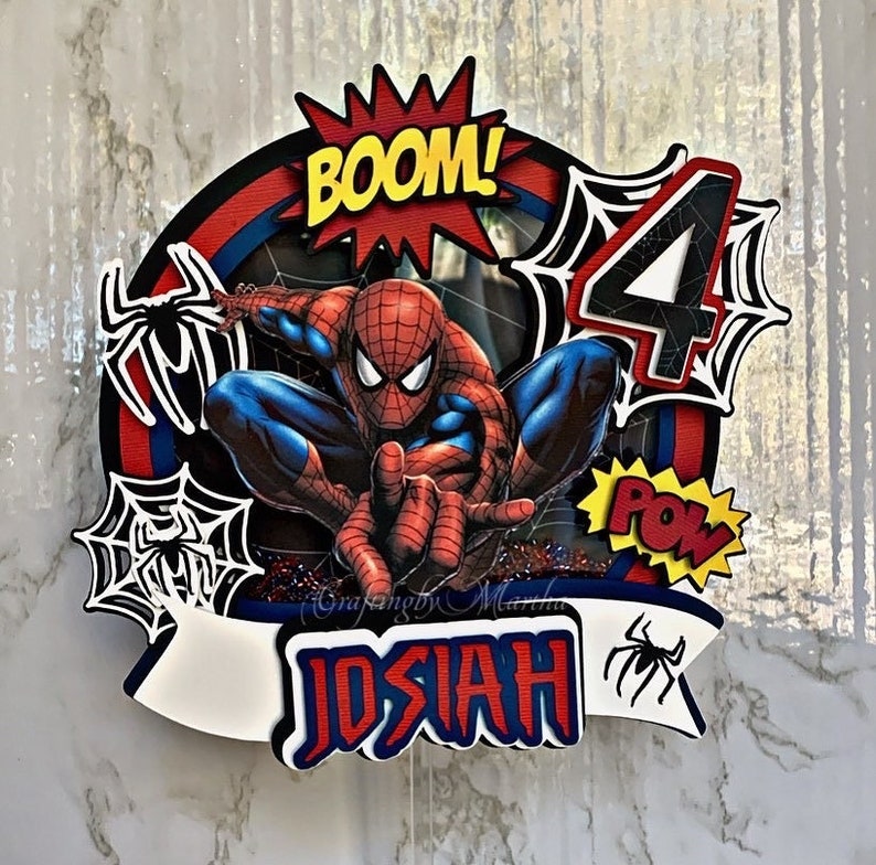 Spiderman Cake Topper, Cake Toppers, Spiderman Cake Topper Shaker ...