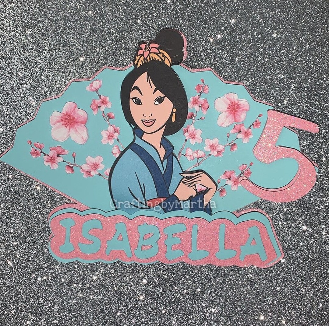 Mulan Cake Topper Cake Topper Disneyprincess - Etsy