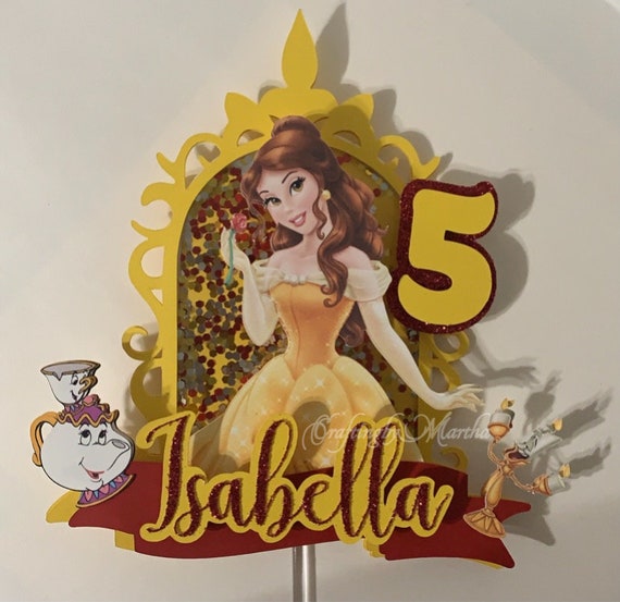 Princess Belle Beauty and the Beast Cake Topper Belle Cake | Etsy