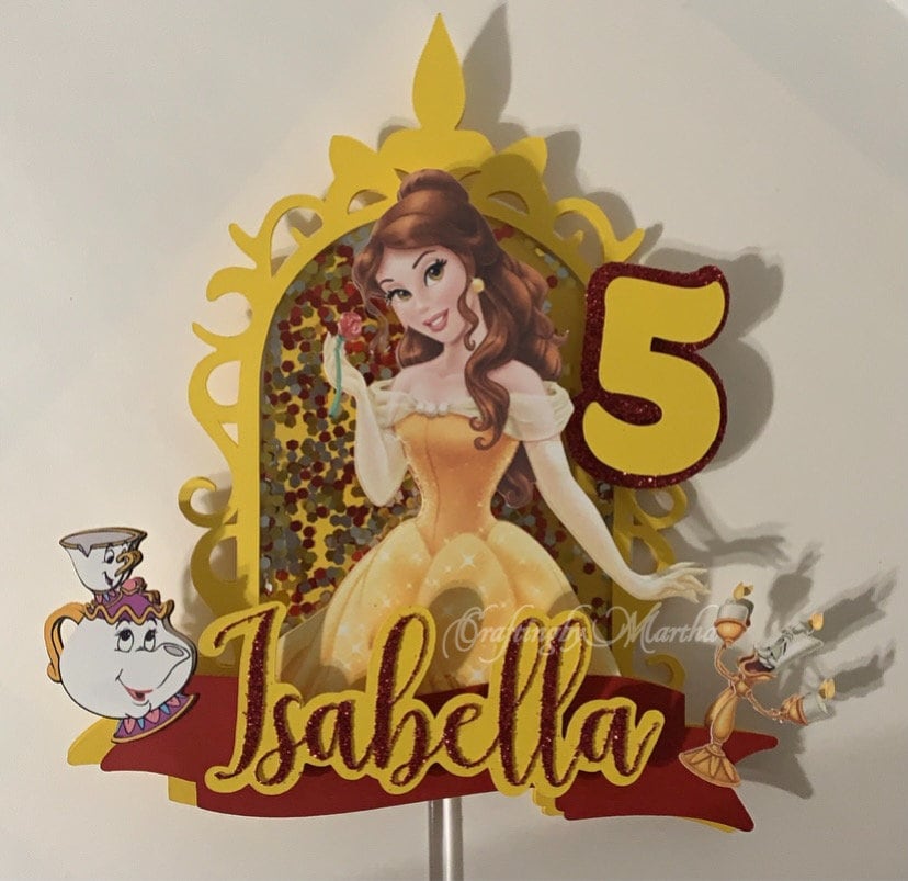 Princess Belle Beauty and the Beast Cake Topper Belle Cake - Etsy