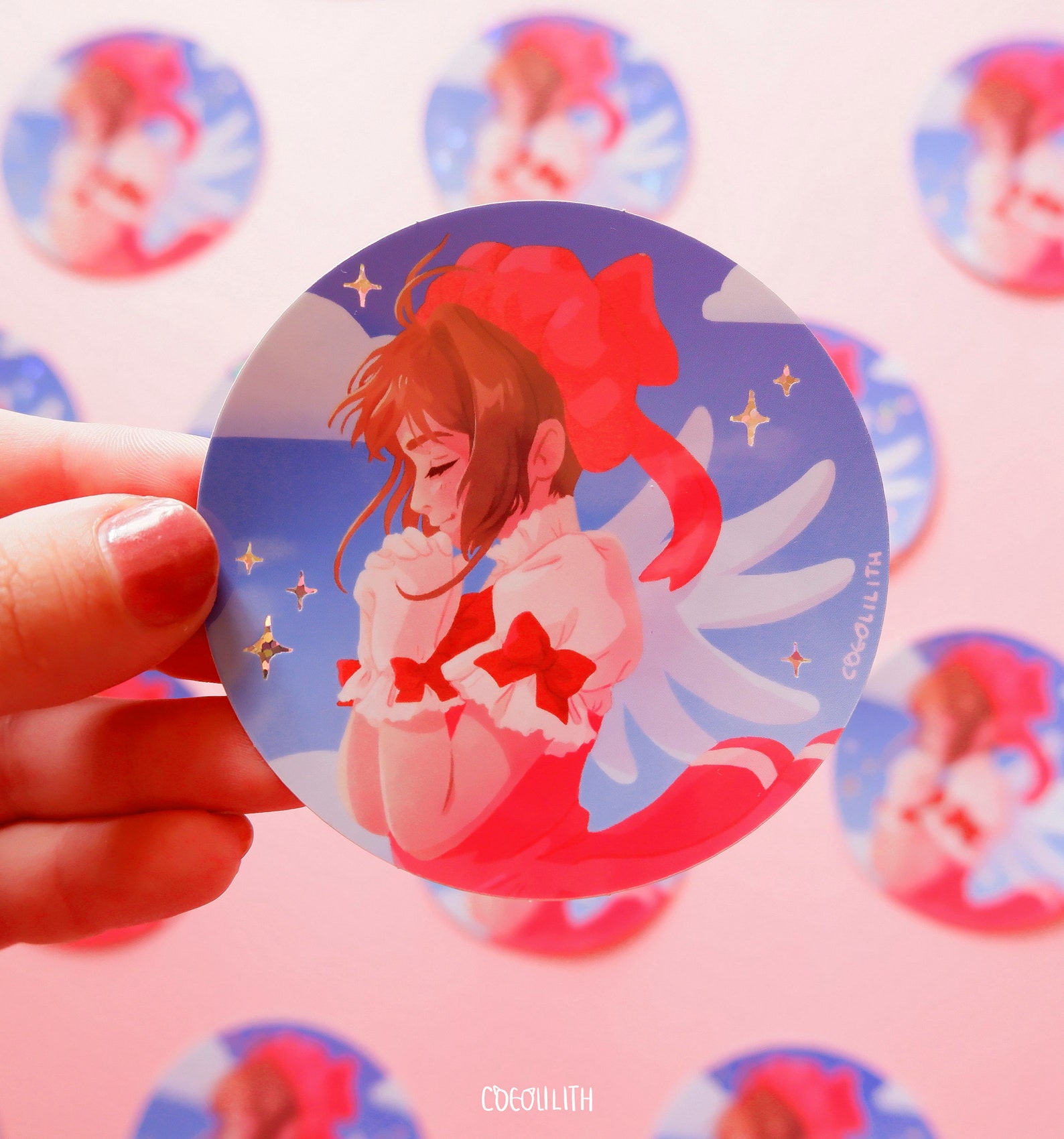SAKURA CARD CAPTOR Glitter Sticker/ Sticker Digital Art - Etsy