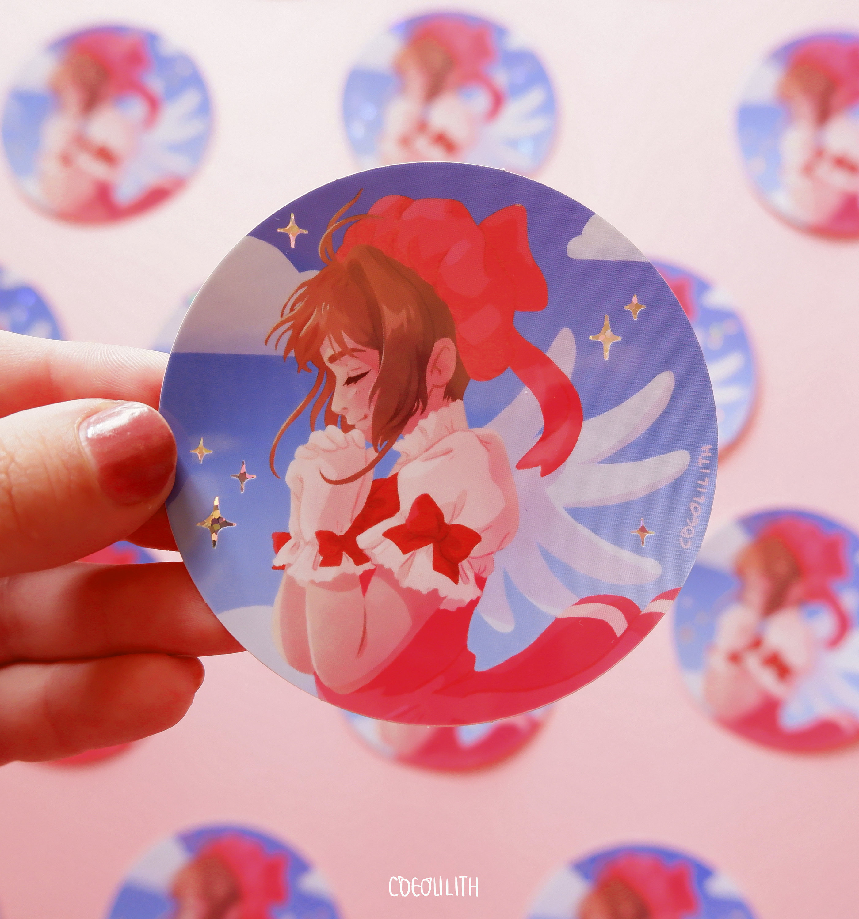 SAKURA CARD CAPTOR Glitter Sticker/ Sticker Digital Art - Etsy