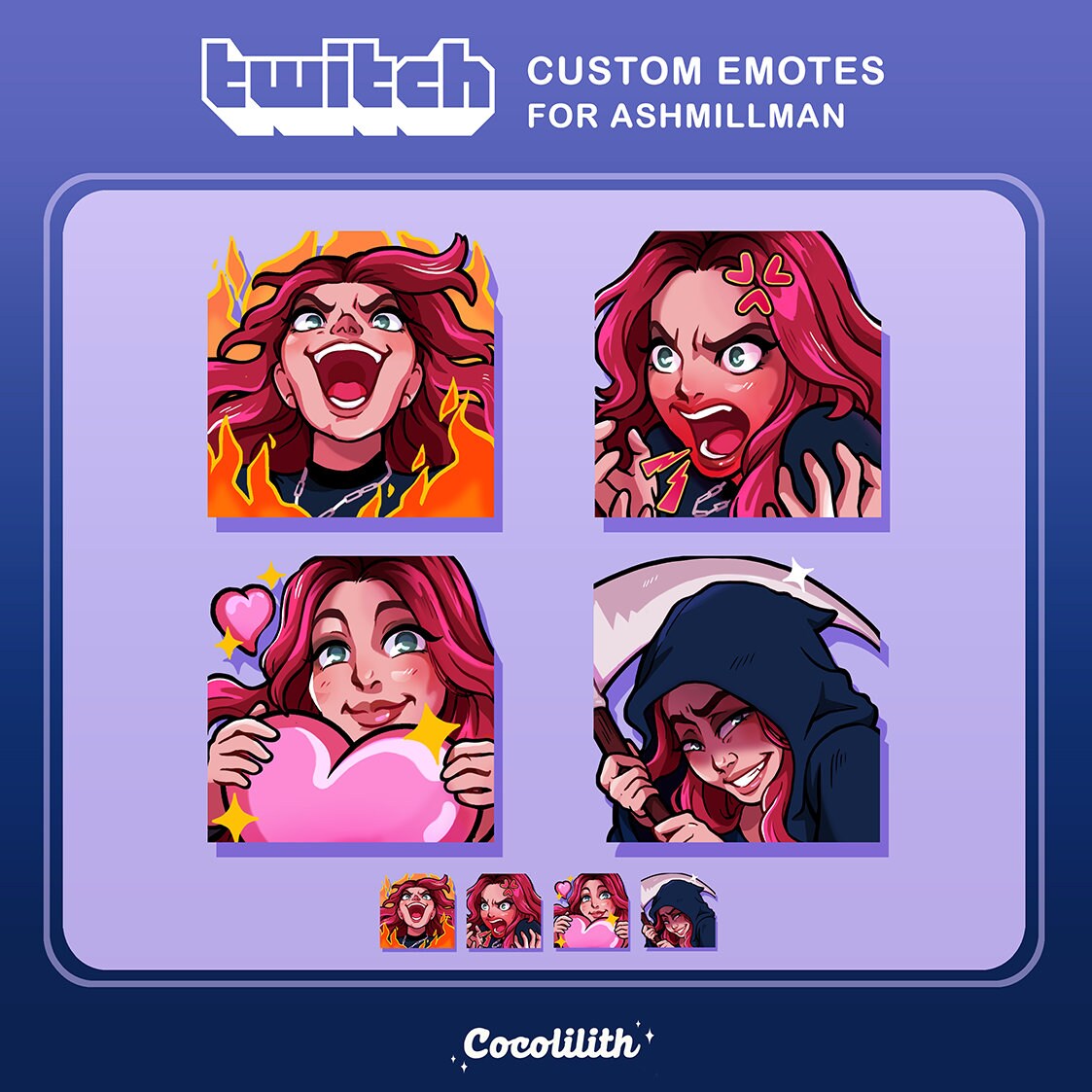 CUSTOM EMOTE COMMISSION / Twitch Discord Youtube Emotes, Custom Design ...
