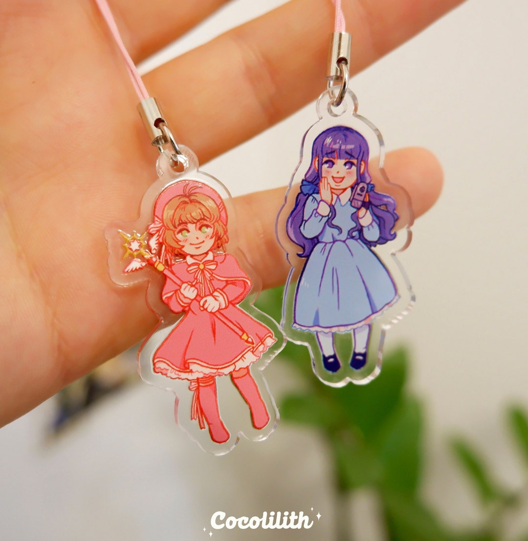 SAKURA & TOMOYO Keychain Set / Sakura Card Captor, Shojo, Magical Girl ...