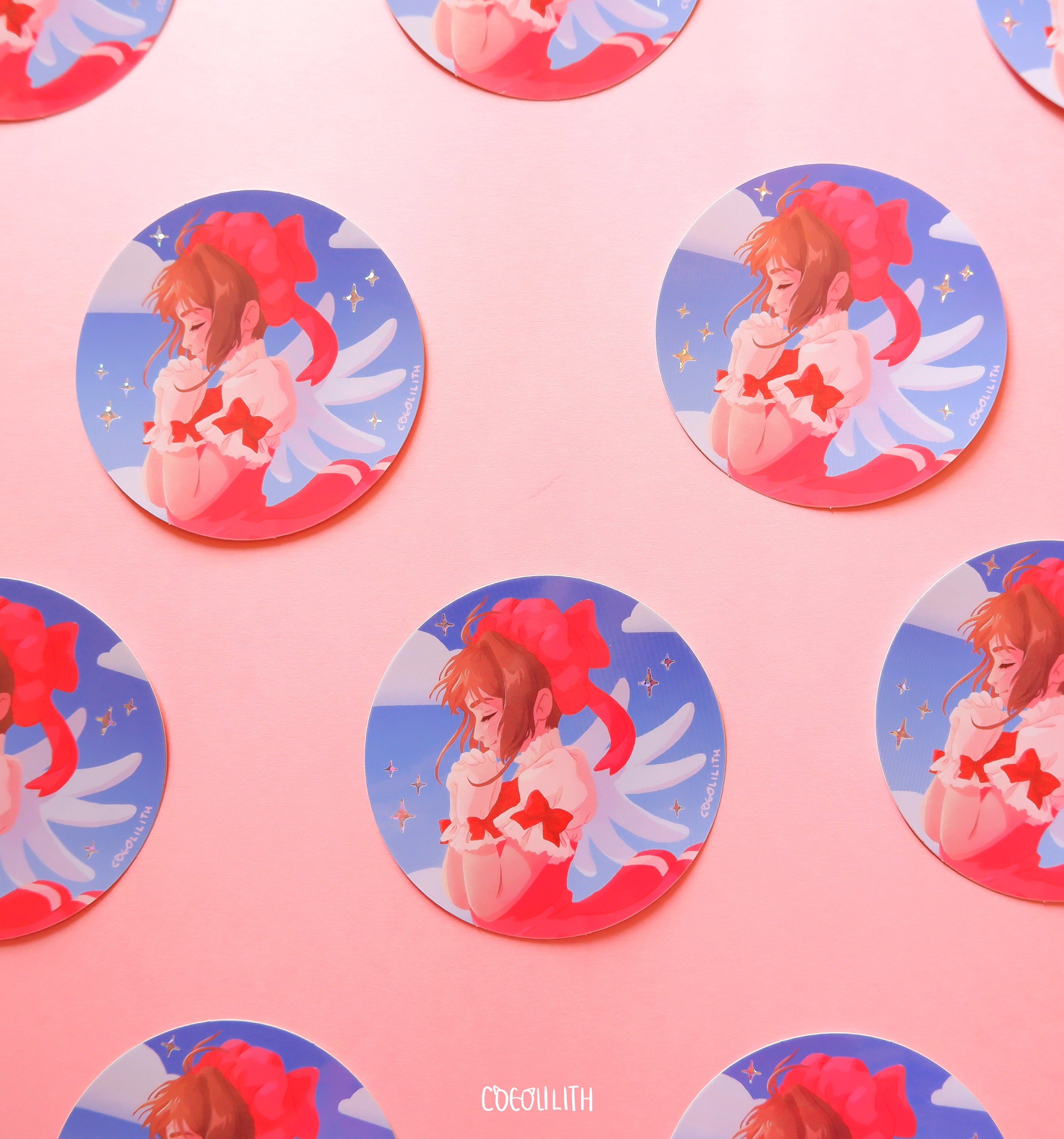 SAKURA CARD CAPTOR Glitter Sticker/ Sticker Digital Art - Etsy
