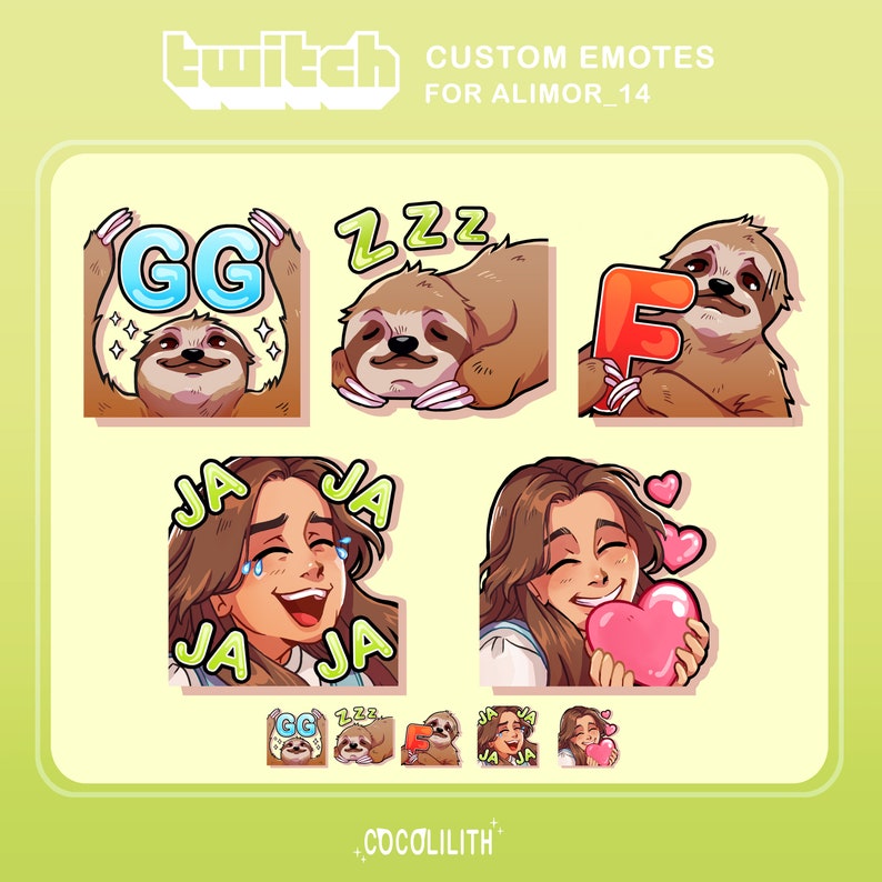 CUSTOM EMOTE COMMISSION / Twitch Discord Youtube Emotes, Custom Design ...