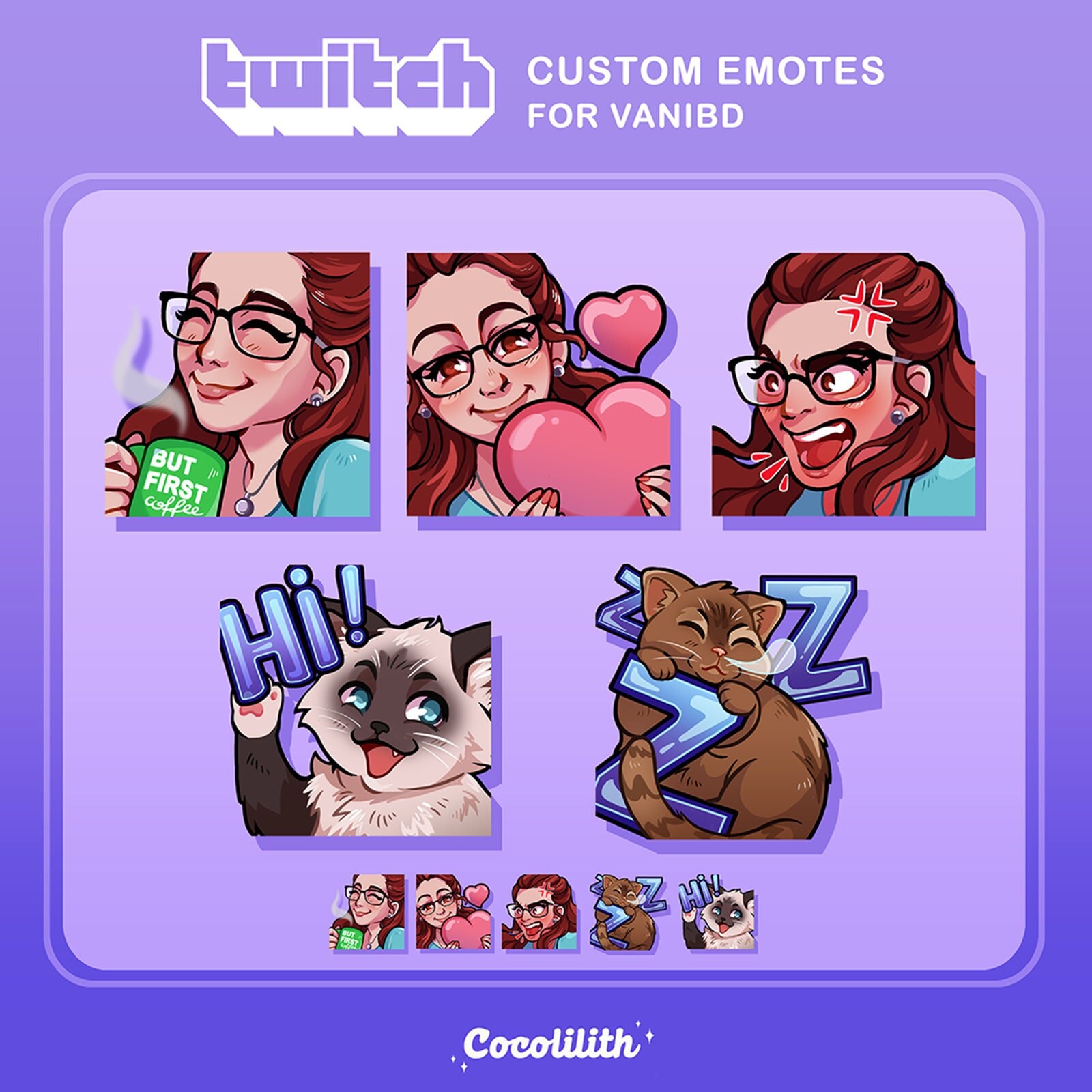 CUSTOM EMOTE COMMISSION / Twitch Discord Youtube Emotes, Custom Design ...
