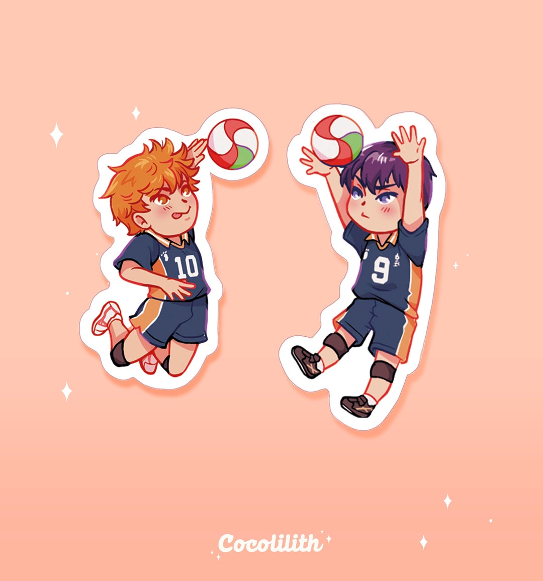 HINATA & KAGEYAMA - Sticker Set / Anime, Manga, Volley, Vynil Sticker ...