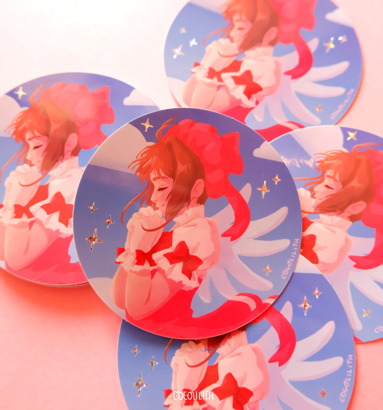 SAKURA CARD CAPTOR Glitter Sticker/ Sticker Digital Art - Etsy
