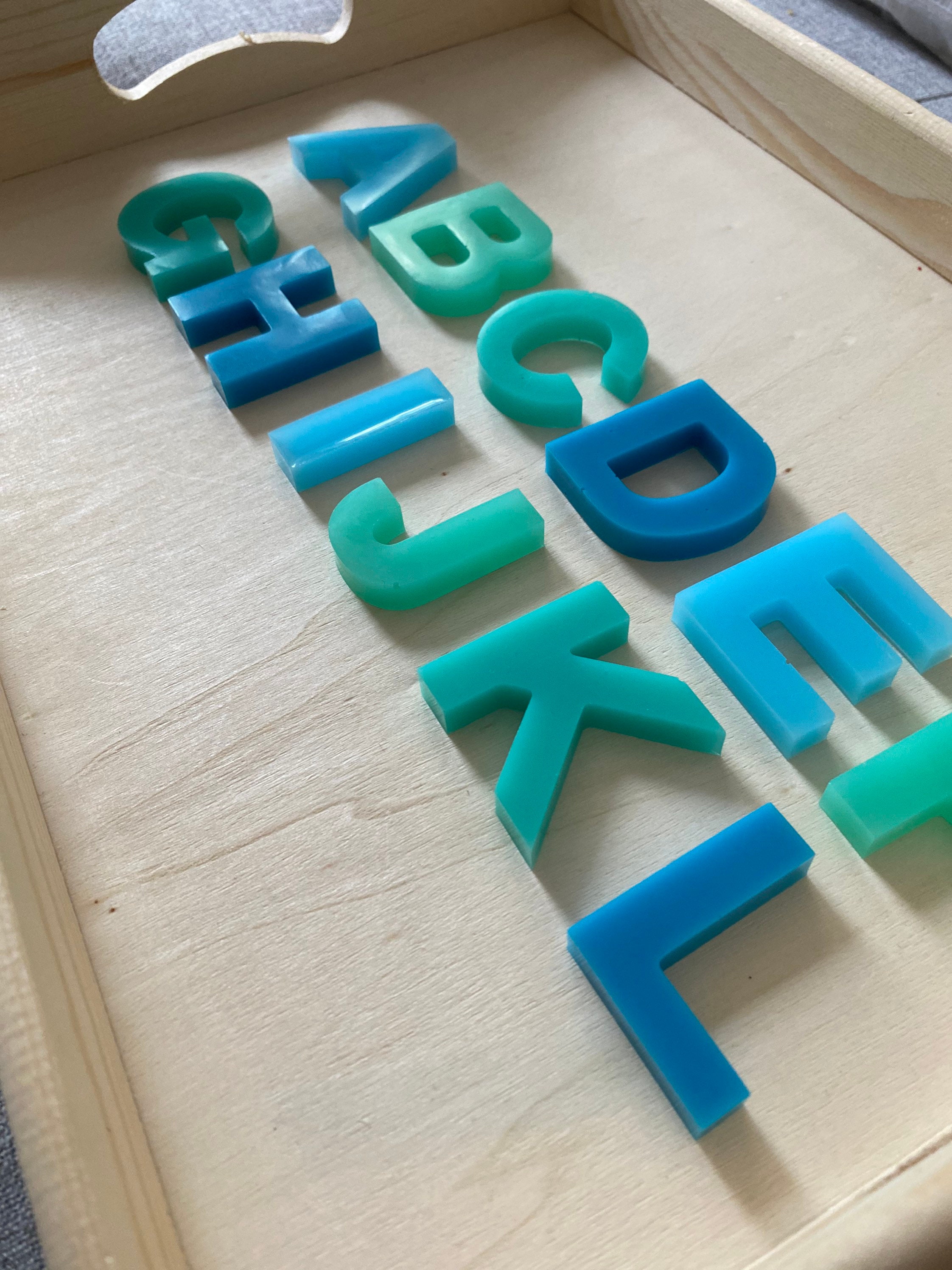 Resin Alphabet Set | Uppercase Alphabet Set | Ocean Set | Learning ...