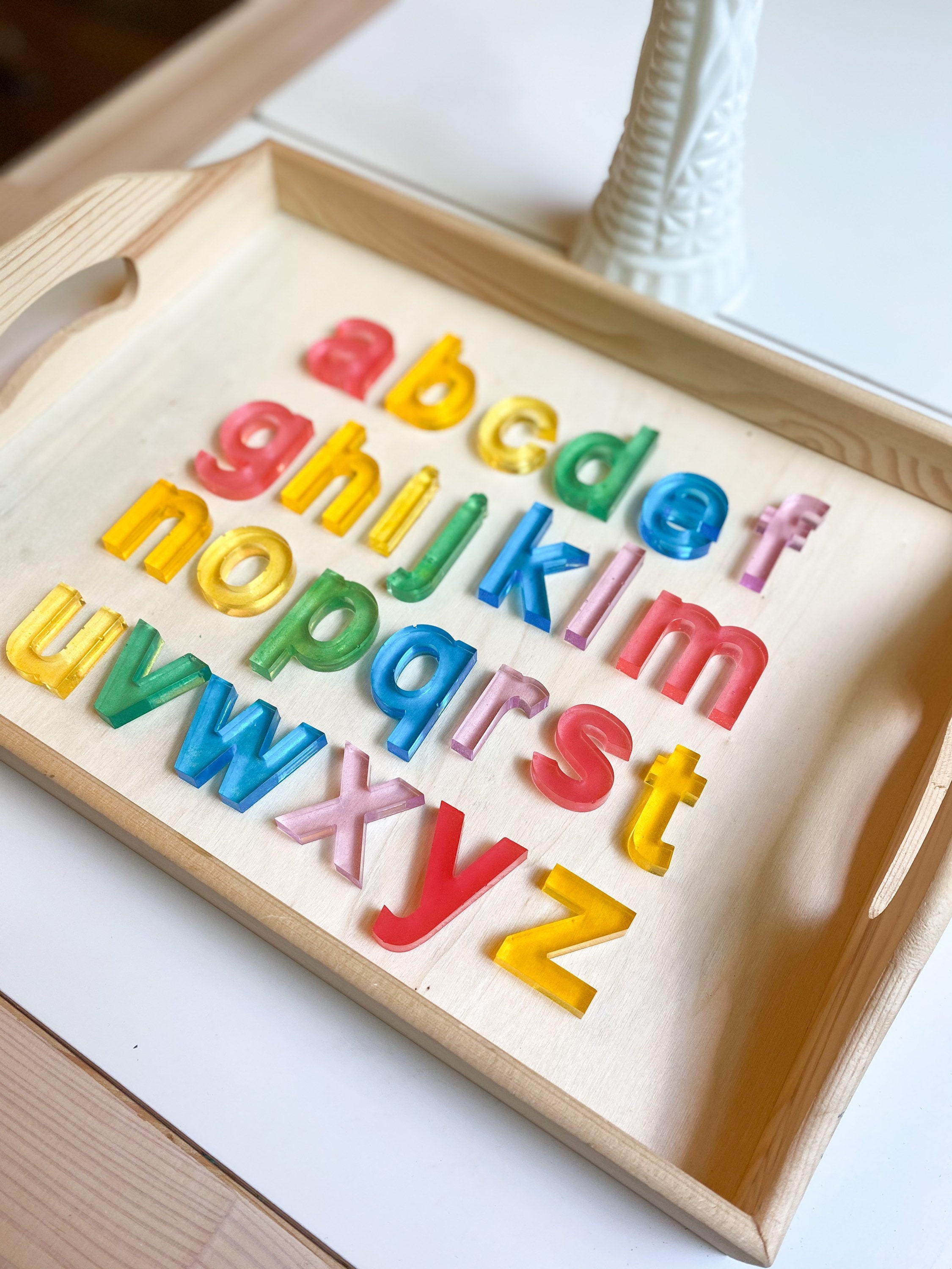 Resin Alphabet Set Uppercase Alphabet Set Rainbow Set | Etsy