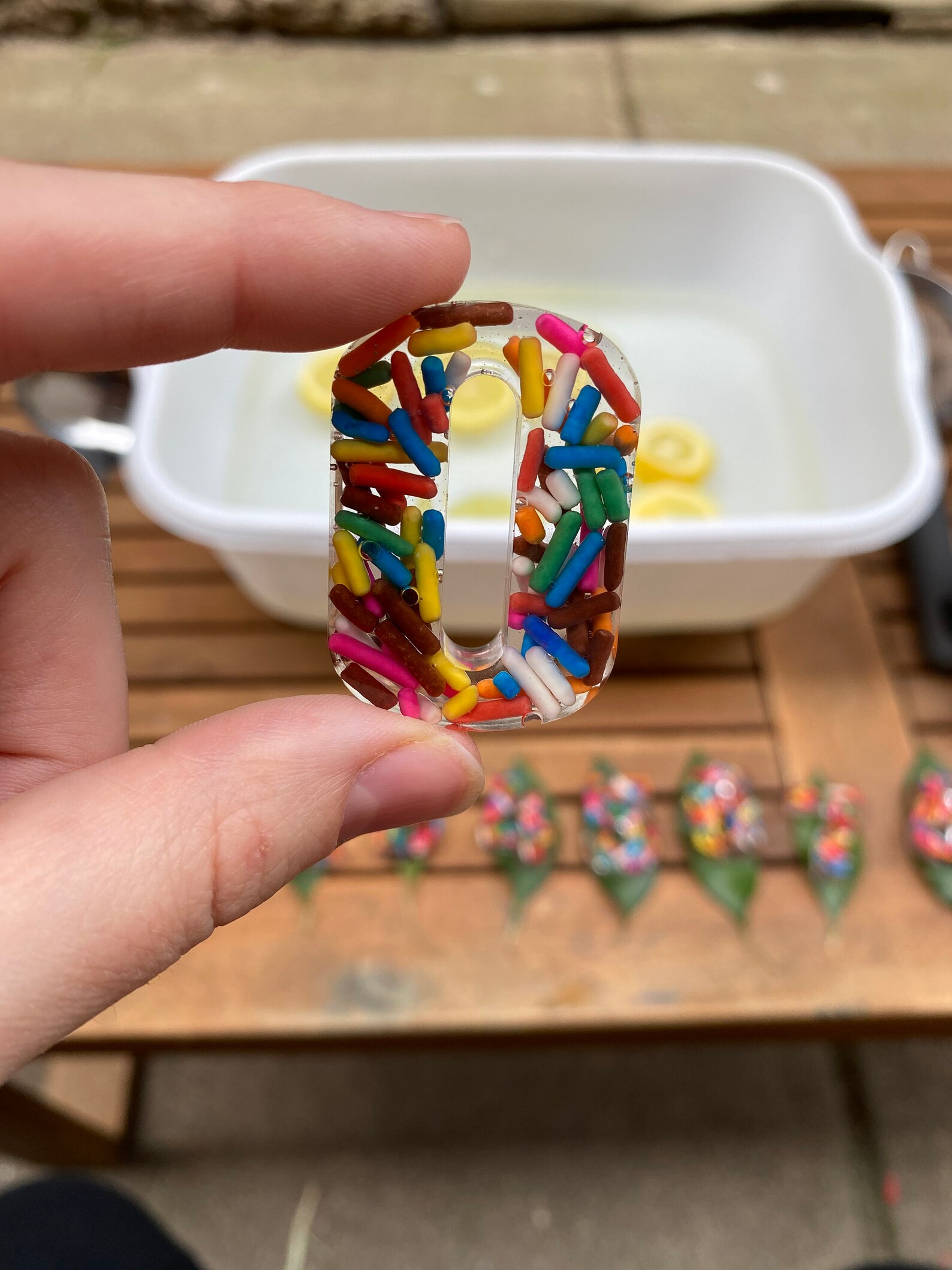 Resin Number Set Resin Numbers Rainbow Sprinkles Set - Etsy