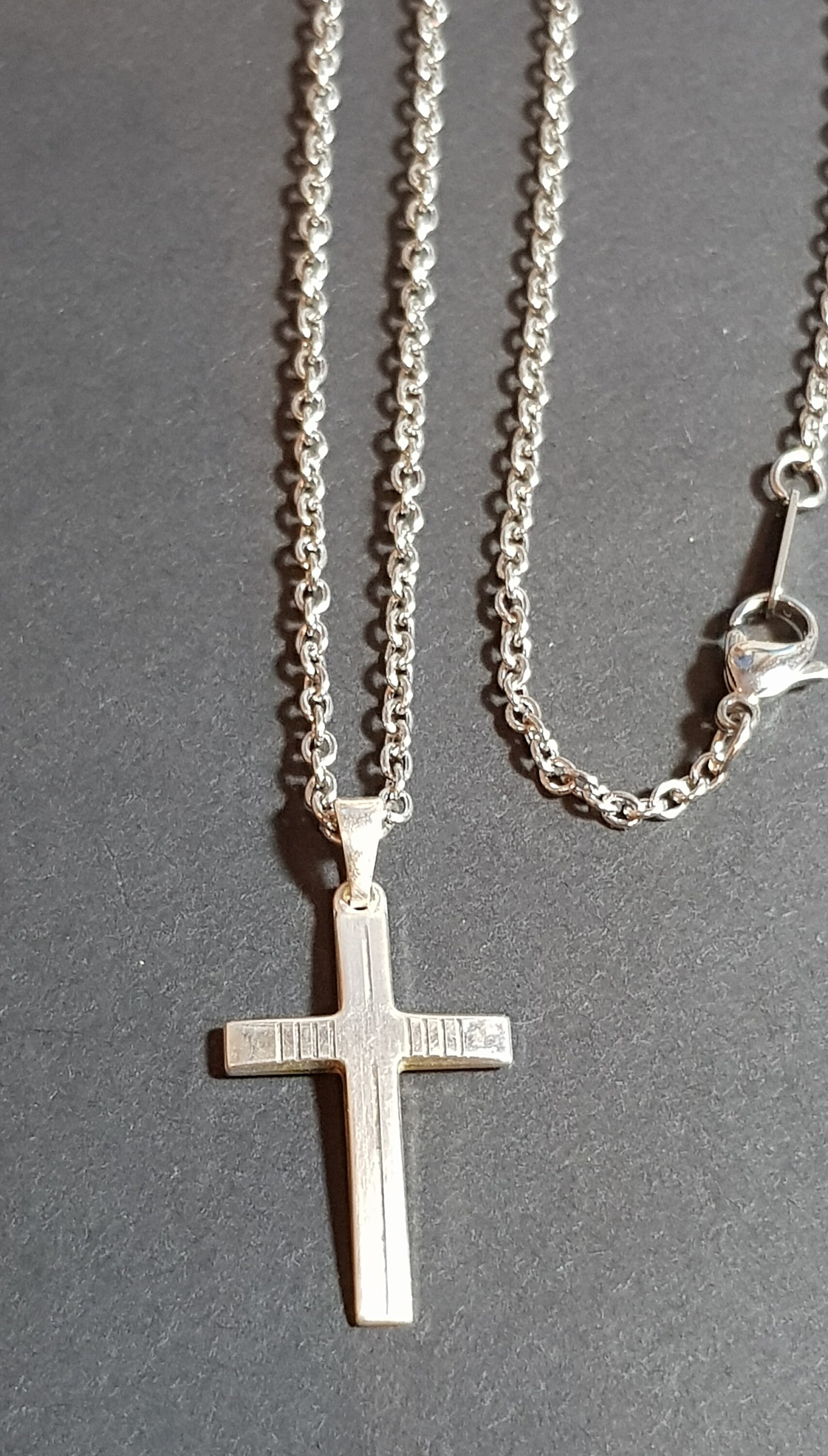 Communion Cross Including Sturdy Anchor Chain/children's Necklace With ...