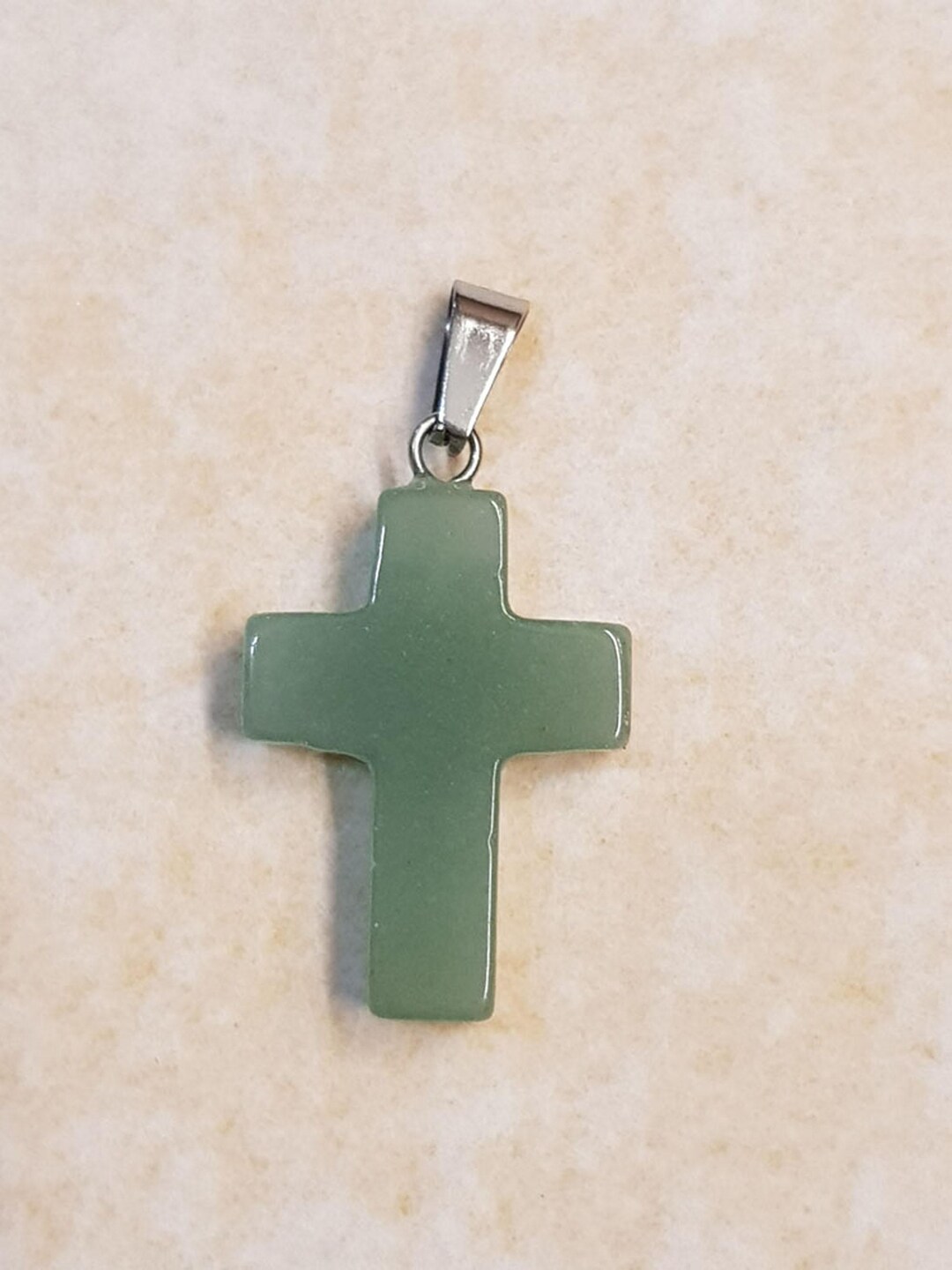 Talisman Cross Made of Natural Stone, Healing Stone for Necklace ...