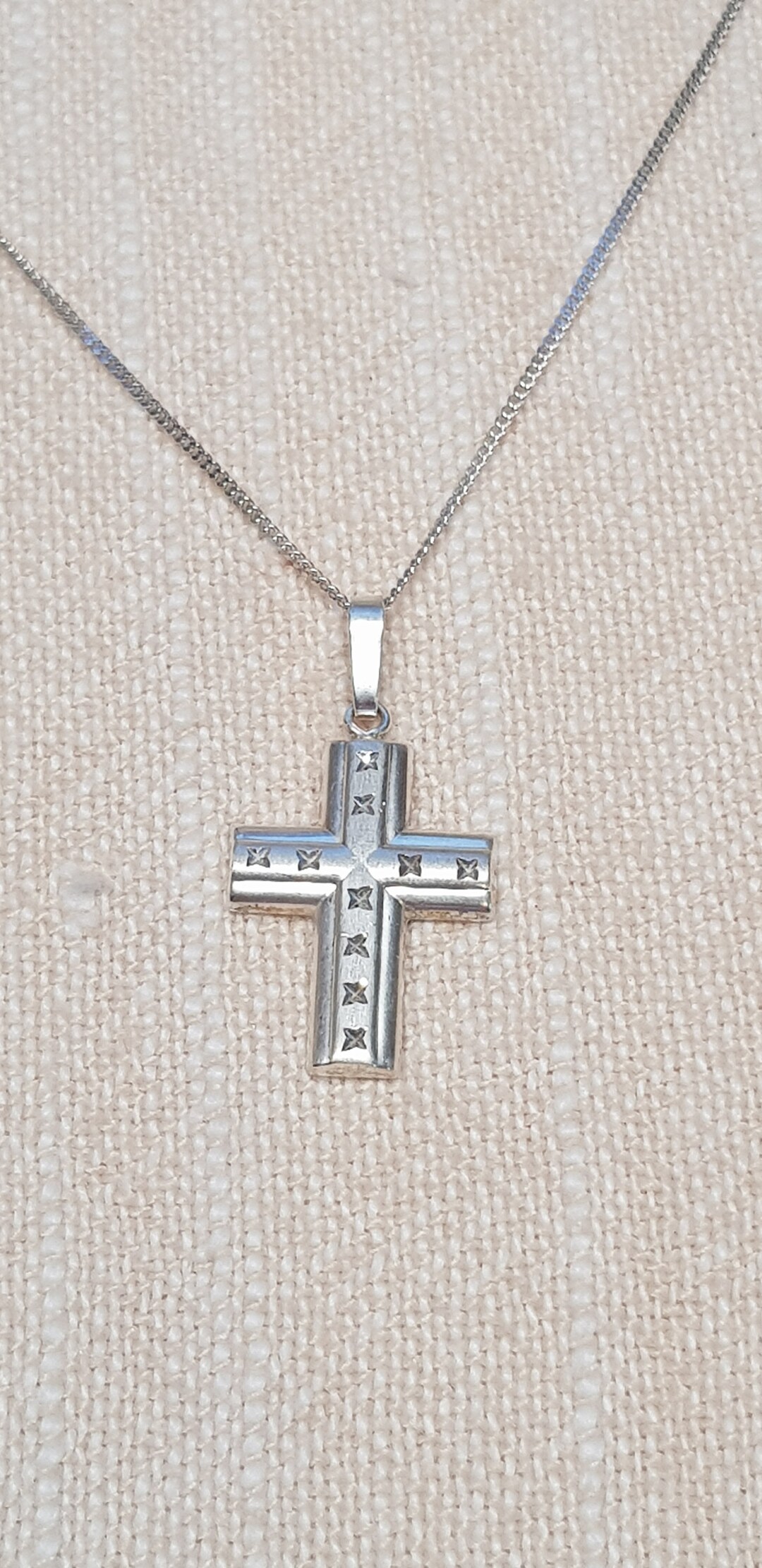 Communion Cross, Children's Necklace Cross With Fine Curb Chain ...