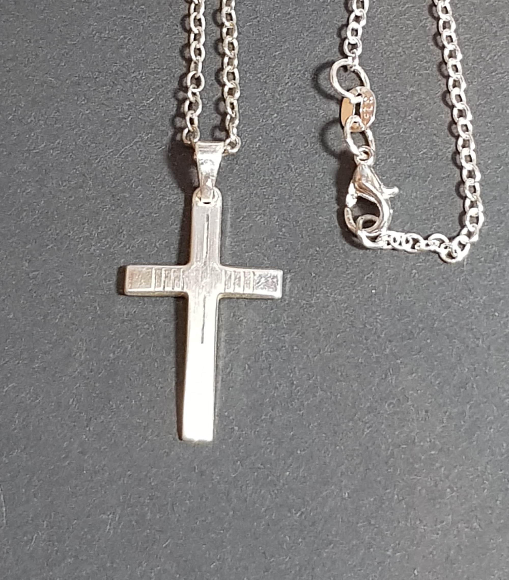 Communion Cross Including Sturdy Anchor Chain/children's Necklace With ...