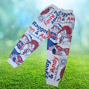 Retro Charm: Raggedy Ann & Andy Cotton Rice Sack Pants With Vintage ...