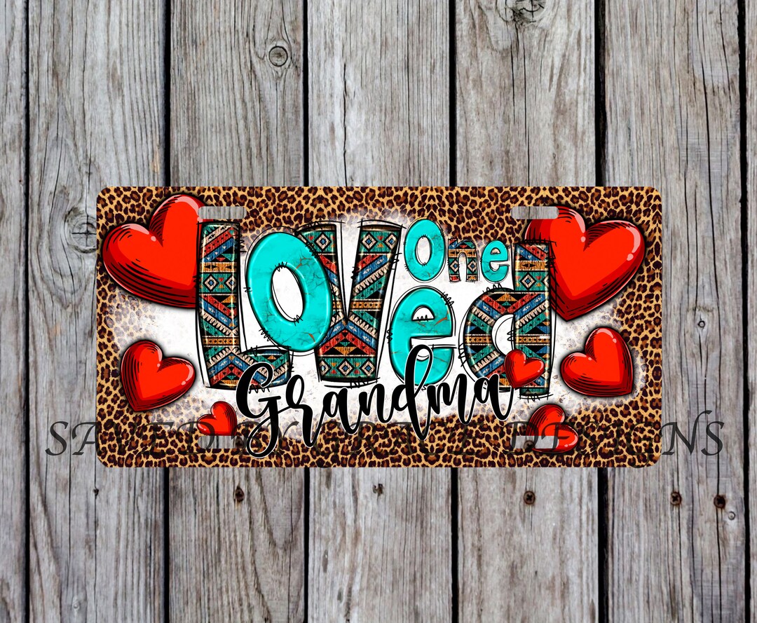 One Loved Grandma License Plate - Etsy