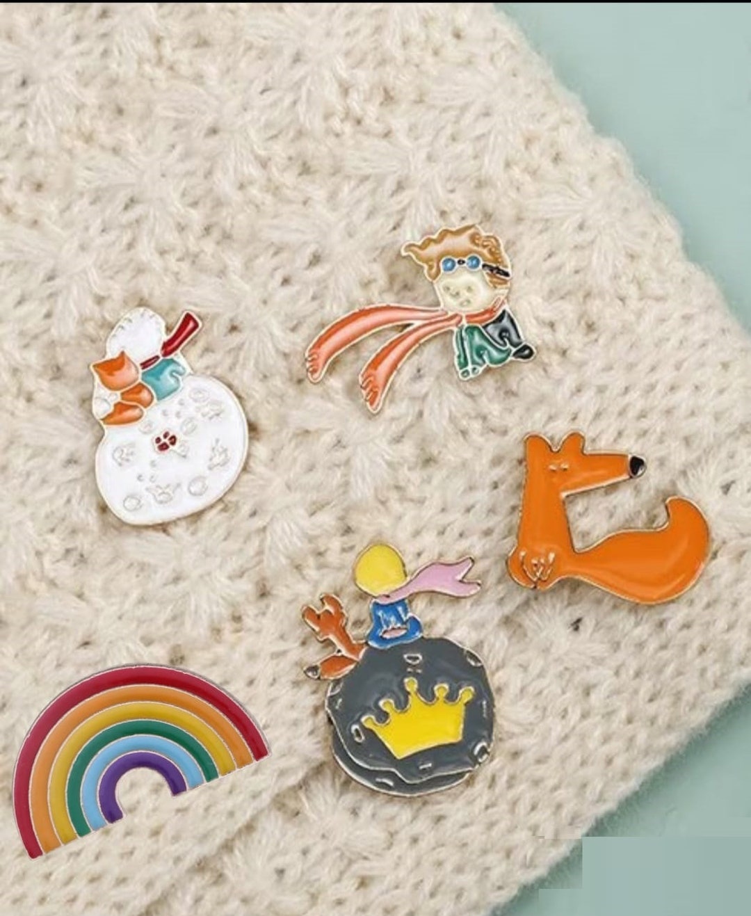 Little Prince Art Set of 5 Pins & Badges - Etsy