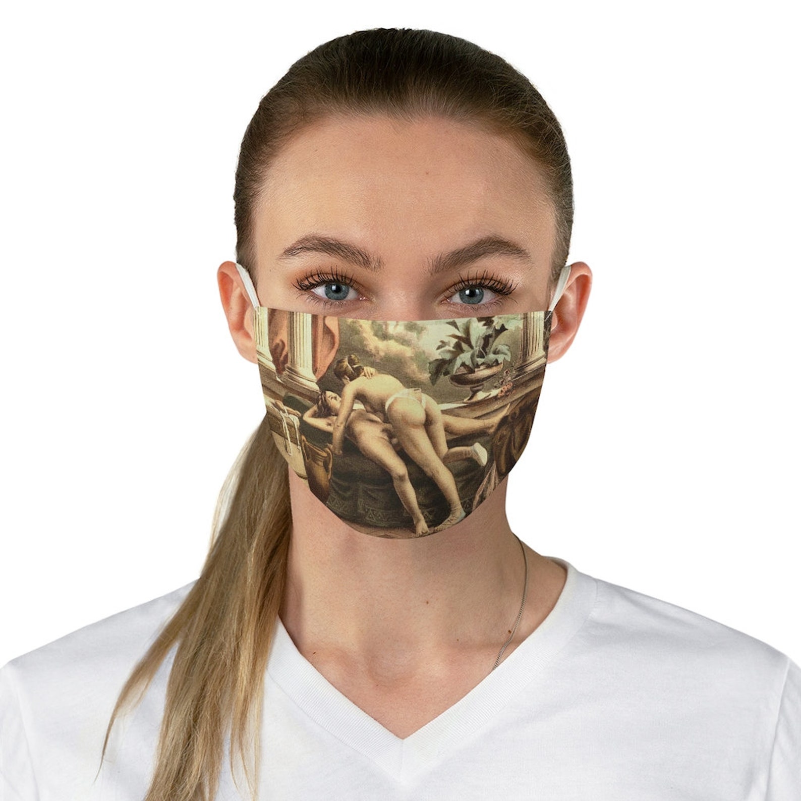 Vintage Lesbianism Art Mask Édouard-Henri Avril Fabric Face | Etsy