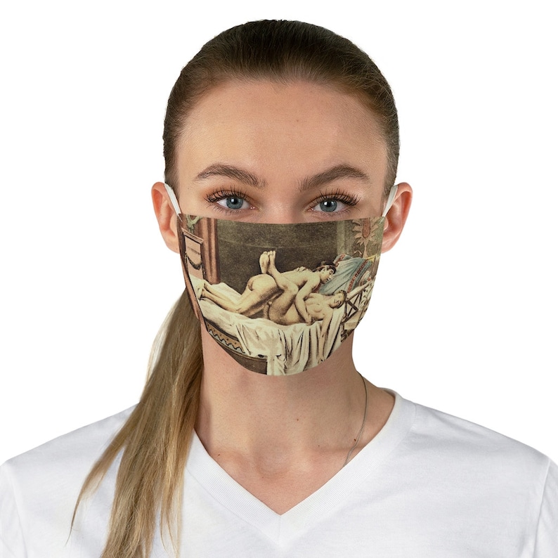 Vintage Sex Drawing Mask Édouard-Henri Avril Fabric Face | Etsy