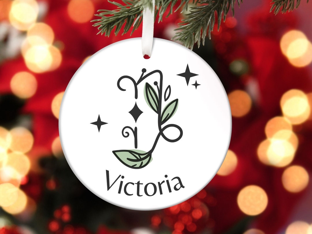 Custom Zodiac Sign Ornament, Personalized Astrological Sign Christmas ...