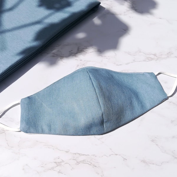 Denim Face Mask - Etsy