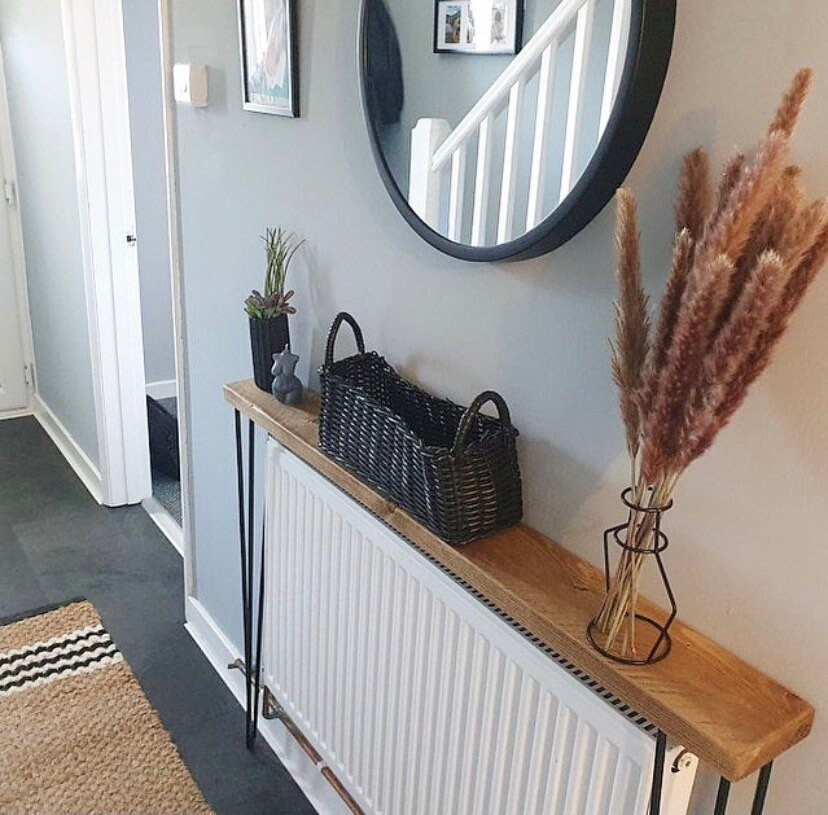 Rustic Radiator Shelf Console Table - Etsy Norway