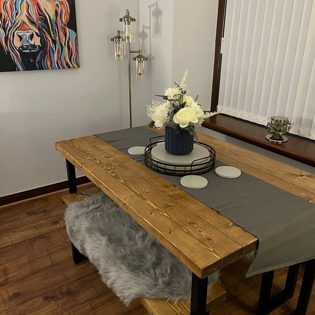 Jefferson dining table and bench set store