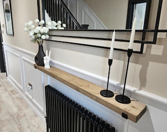 Distressed Farmhouse Shelf Solid Wood Antique Rustic Shelf Shelf With ...