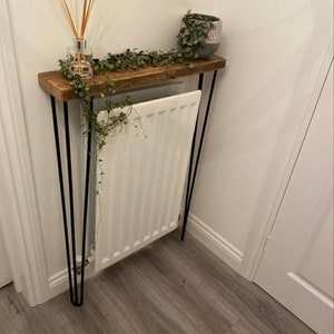 Rustic Radiator Shelf Console Table - Etsy UK