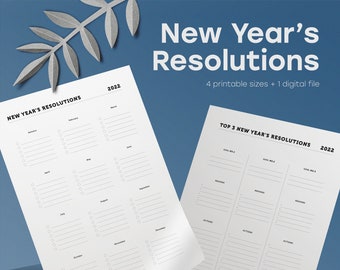 Printable Goal Planner Digital Download Printable New Year - Etsy