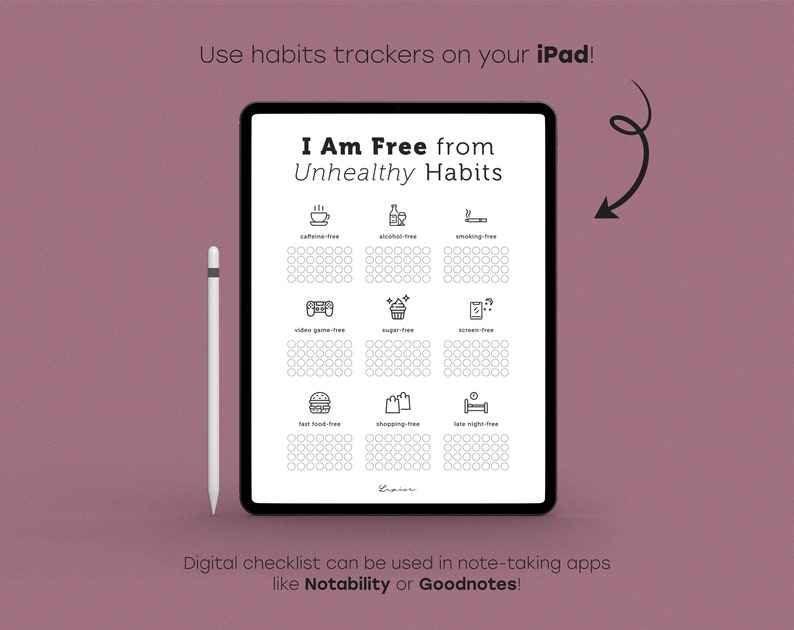 Monthly Habit Tracker Printable Checklist, Digital Tracker Vertical A4 ...