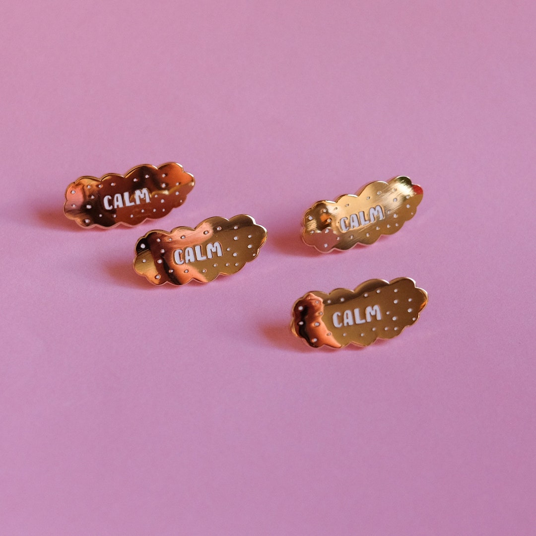 Calm Cloud Hard Enamel Pin Mental Health Pin Anxiety Pin Mini Pin - Etsy