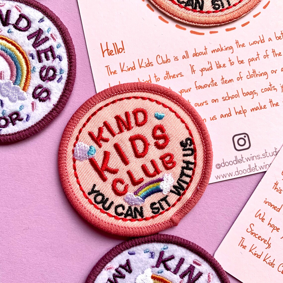 Kind kids club patch be kind embroidered patch | Etsy