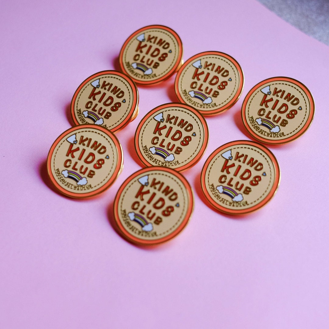 Kind Kids Club Logo Hard Enamel Pin Spread Kindness - Etsy