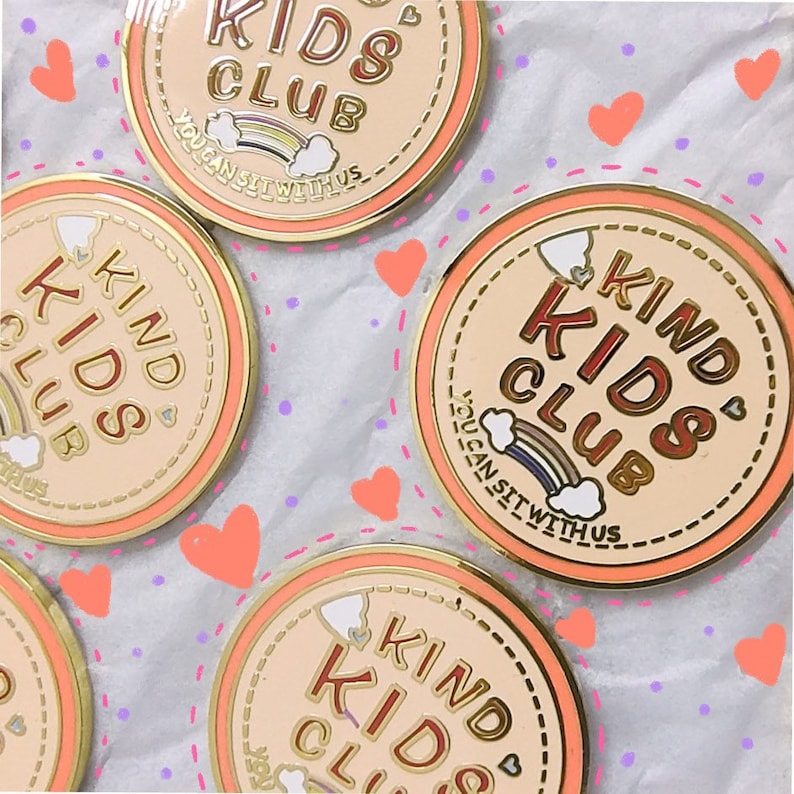 Kind Kids Club Logo Hard Enamel Pin Spread Kindness - Etsy