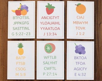 Scripture Memory Fruit of the Spirit Fruit of the Spirit - Etsy