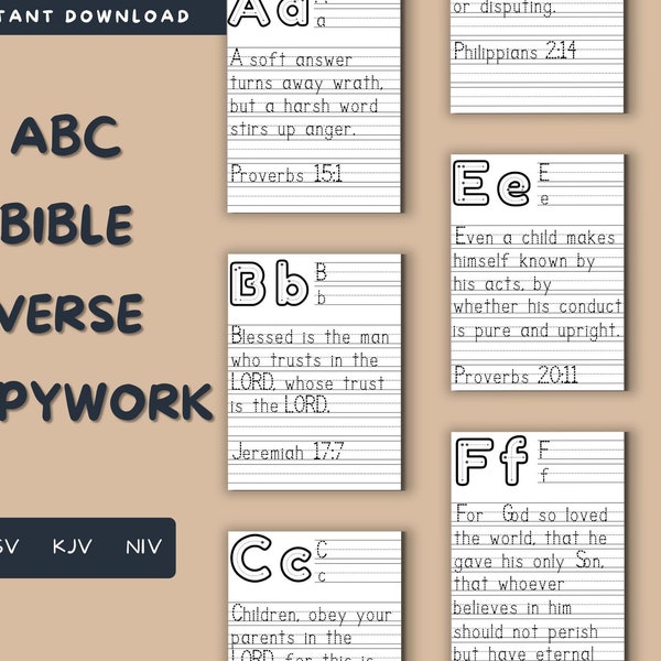 Abc Bible Verse - Etsy