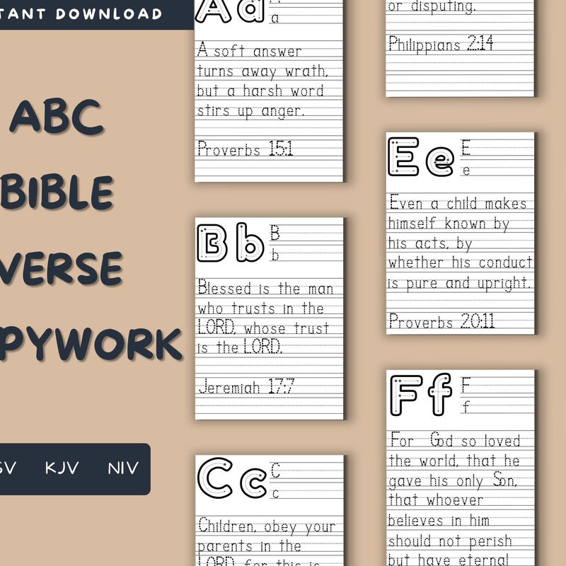 Abc Bible Verse - Etsy